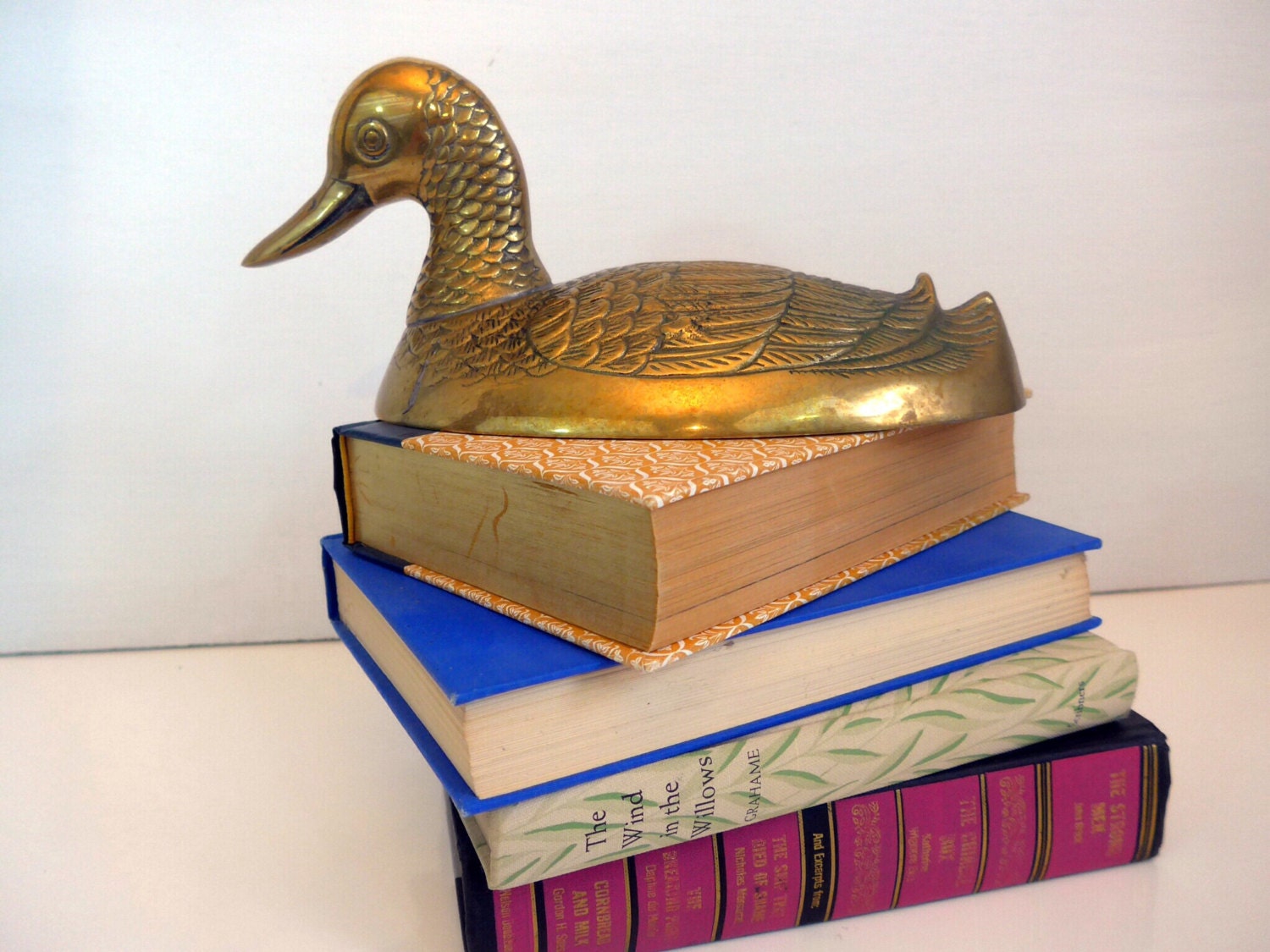 Vintage Etched Brass Duck - Life Sized Solid Brass Duck - Animal ...
