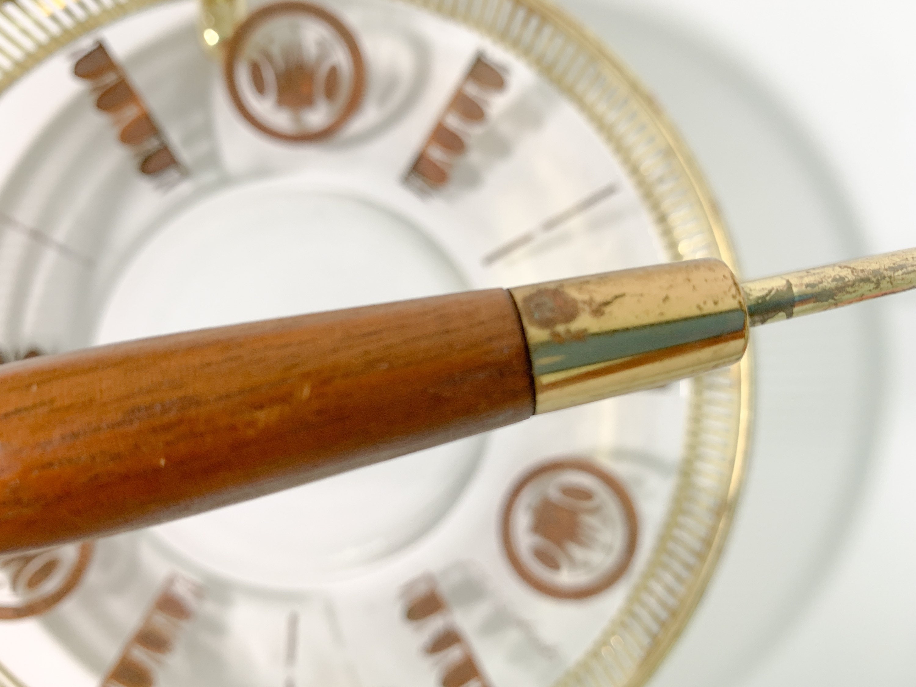 Mid Century Georges Briard Signed Tidbit Tray Round Glass Dish w ...