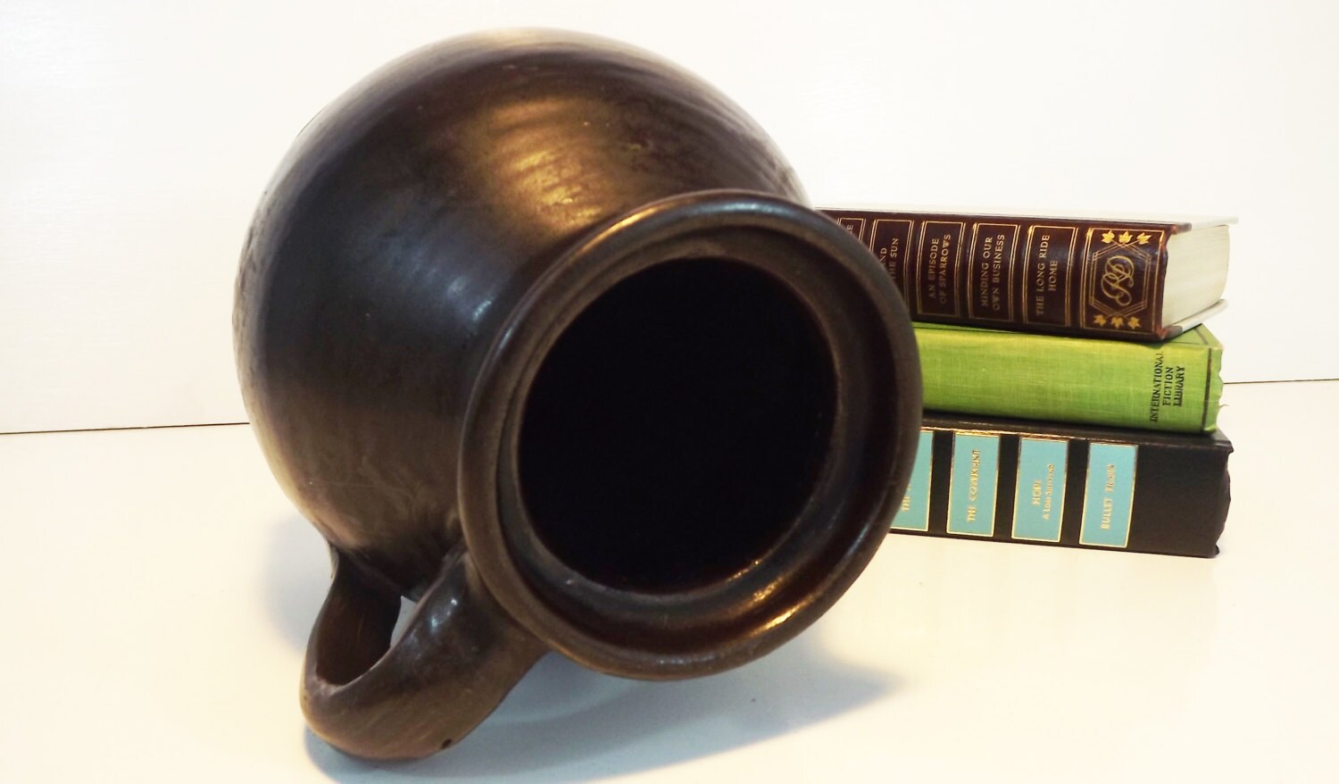 Rustic Brown Jug - Pottery Brown Jug - Vintage Hand Made Jug Brown ...