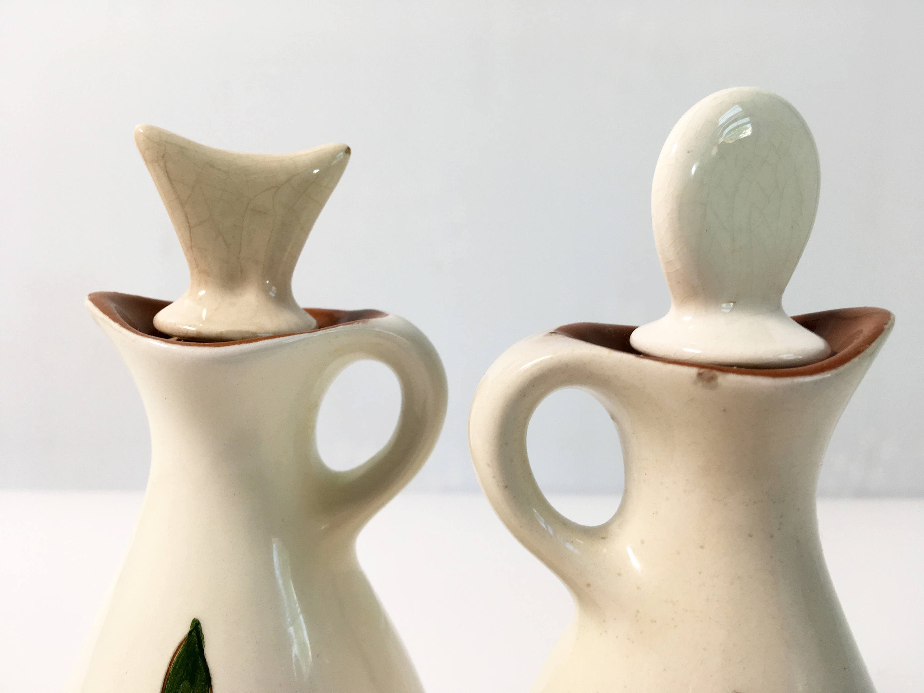 Mid Century Stangl Wild Rose Cruet Set - Oil & Vinegar Cruets by Stangl ...