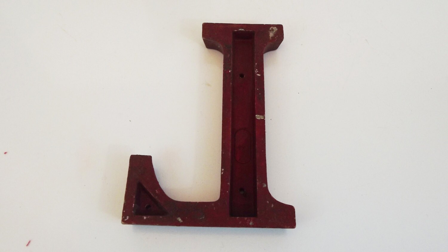 Vintage Red Rustic Salavaged Plastic Letter L - Home Decor - 7 Inches ...
