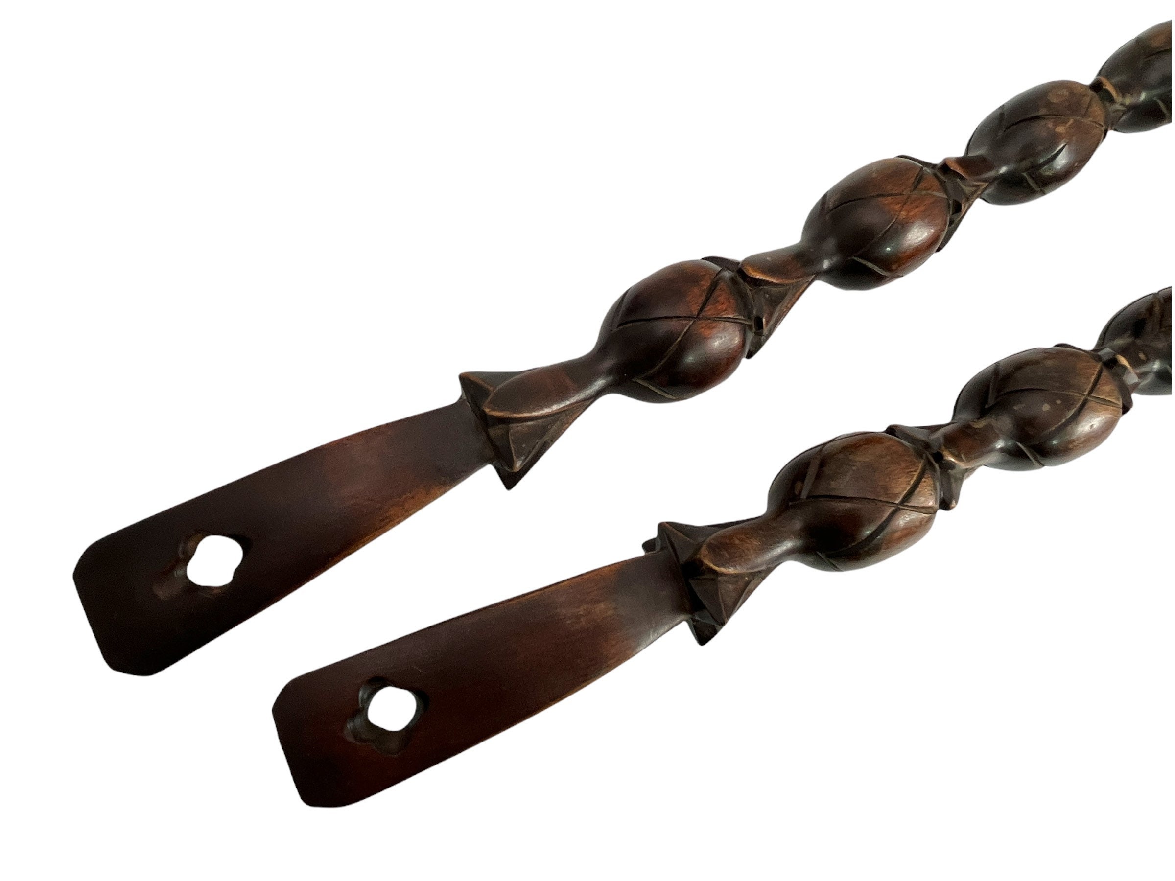 Retro VERY LARGE Oversized Wooden Spoon & Fork Set - Vintage Mid ...