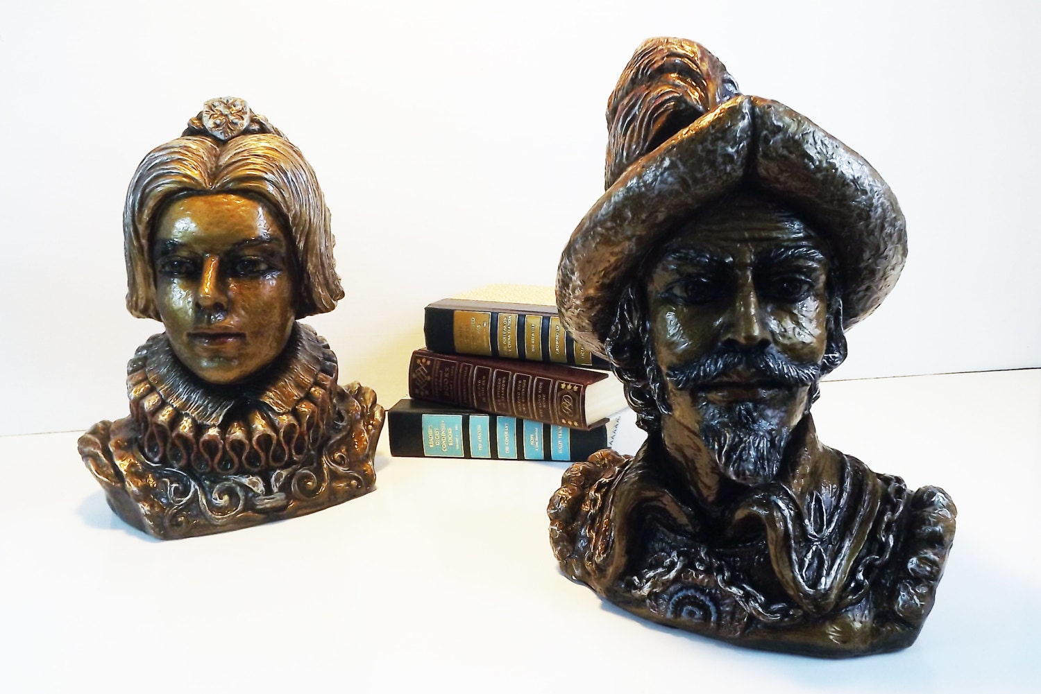 Large Marwal Bust Spanish Royals and Explorers Chalkware Pair ... Large Marwal Bust Spanish Royals and Explorers Chalkware Pair ...