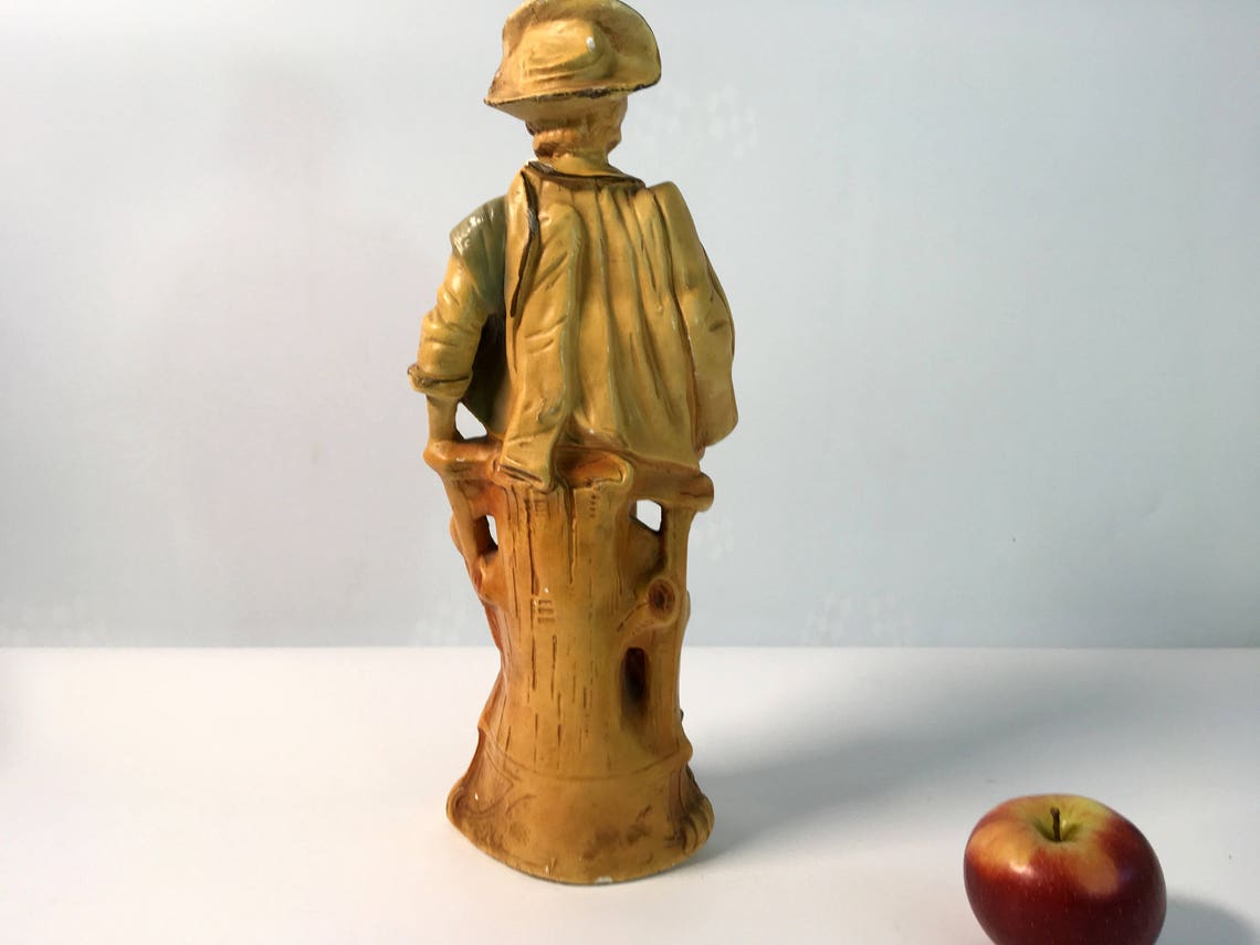 Vintage 14 Tall Chalkware Statue Gentleman Shabby Chic | Etsy