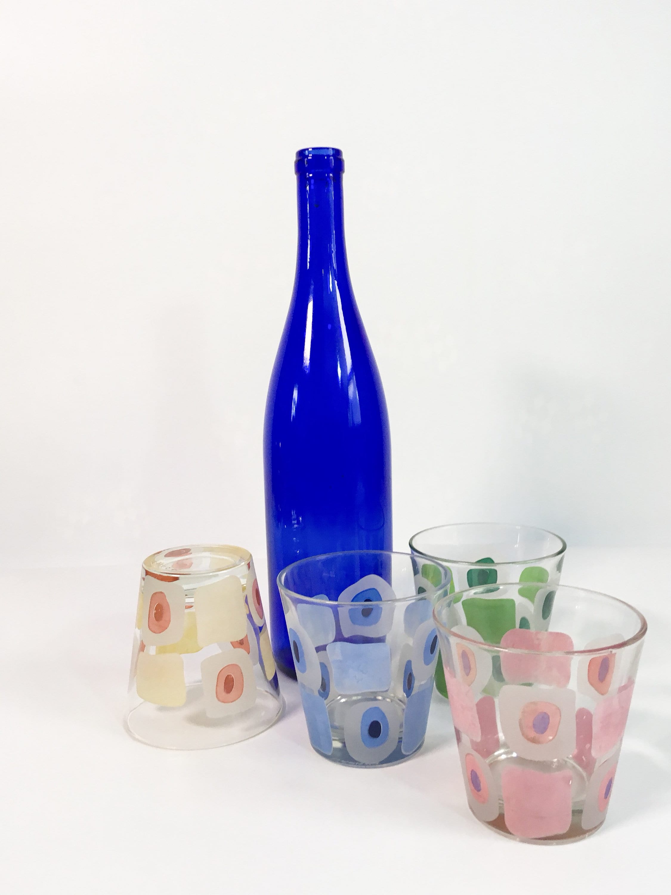 Vintage Set of 4 Cerve Cocktail Glasses - Atomic Barware Glasses ...