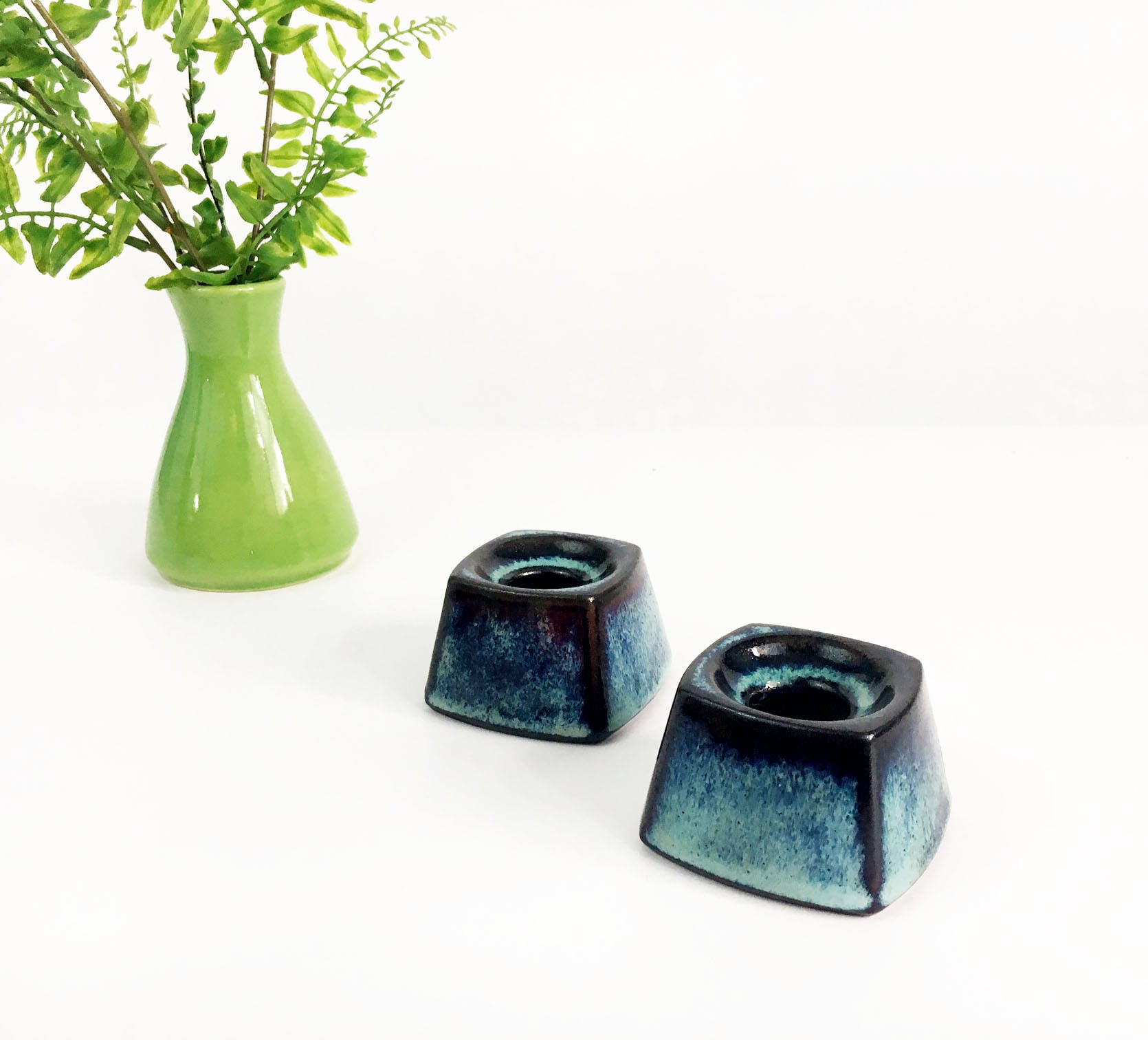 Vintage Stogo Denmark Candle Holders - Ceramic Pottery Danmark 420 ...