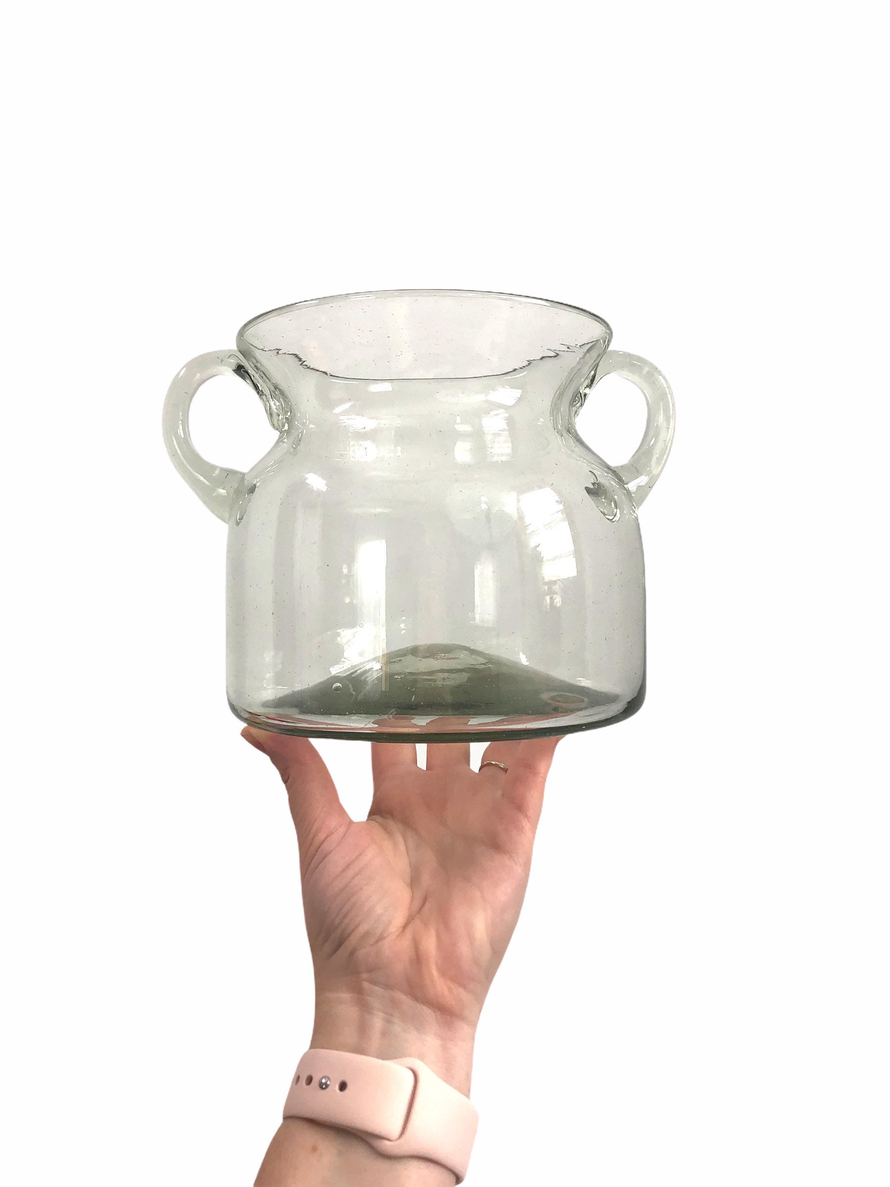 Smoky Handmade Vintage Midcentury Glass VaseJug Drink & Barware Home ...