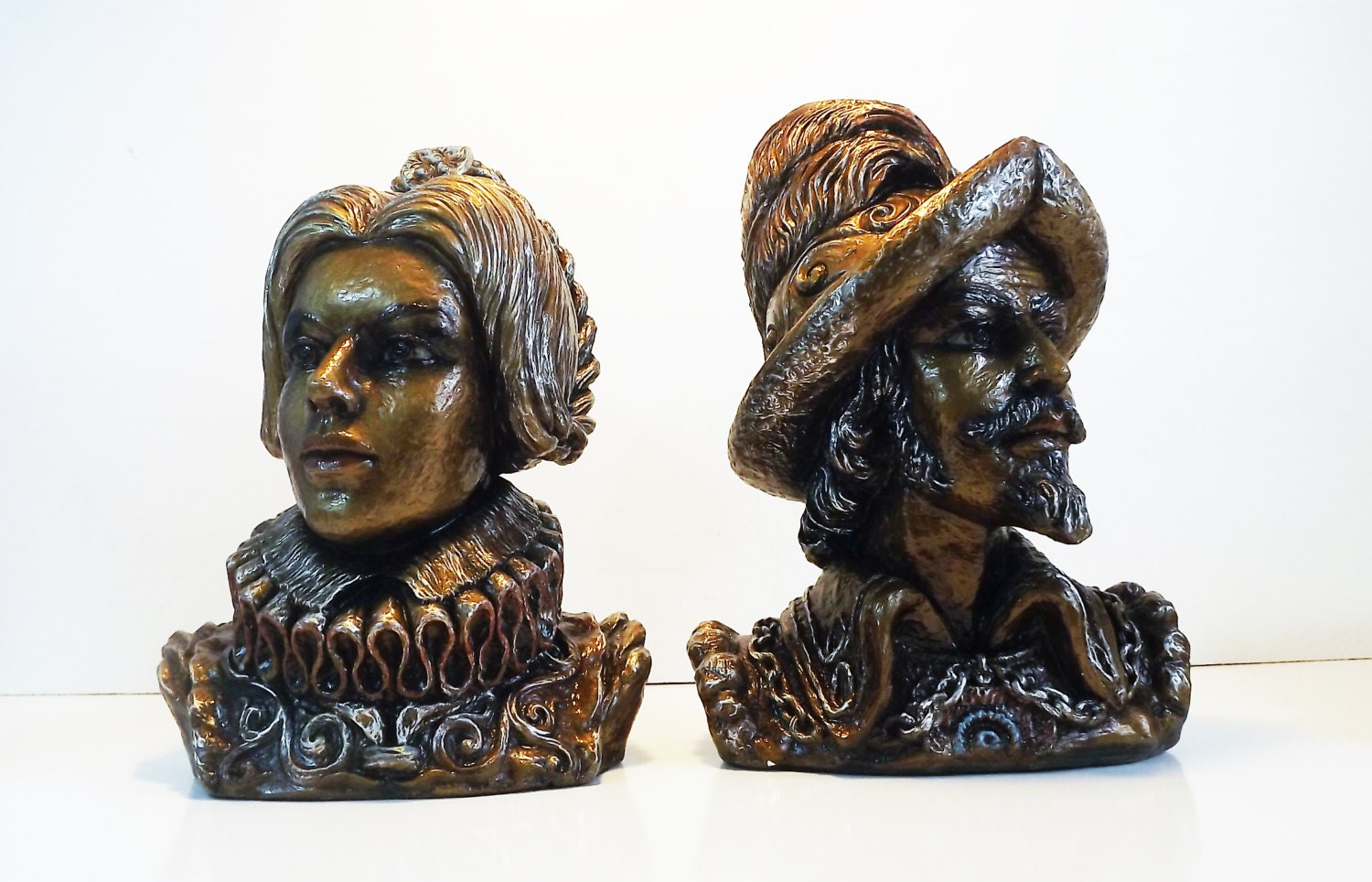 Large Marwal Bust Spanish Royals and Explorers Chalkware Pair ... Large Marwal Bust Spanish Royals and Explorers Chalkware Pair ...