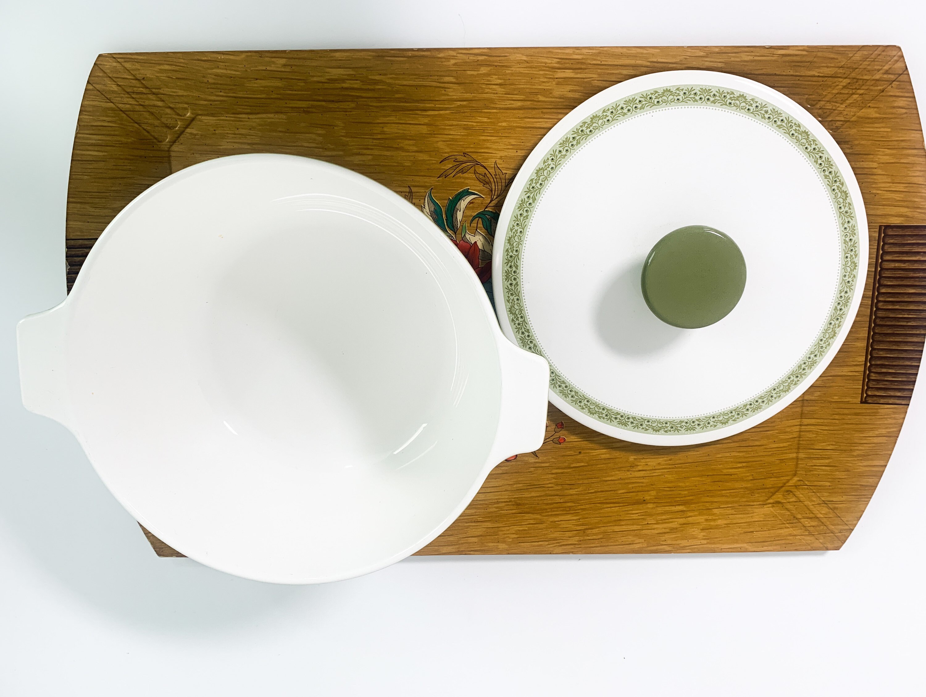 Vintage Lynwood Green Round Casserole w/ Lid Corning 1970 Kitchen ...