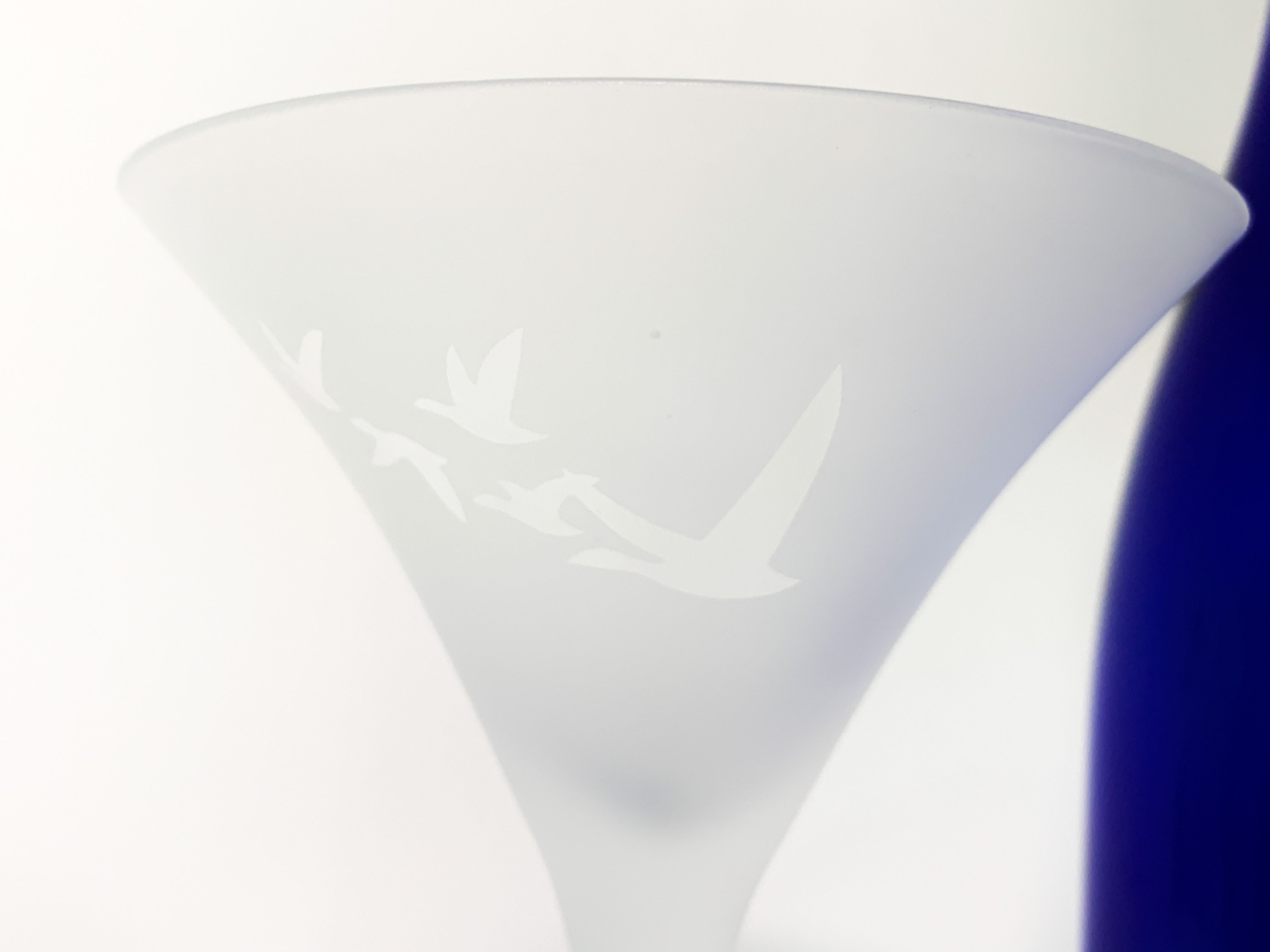 Vintage Pair of 2 Grey Goose Vodka / Cocktail / Martini Glasses ...