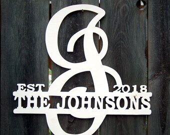 Wood initials | Etsy