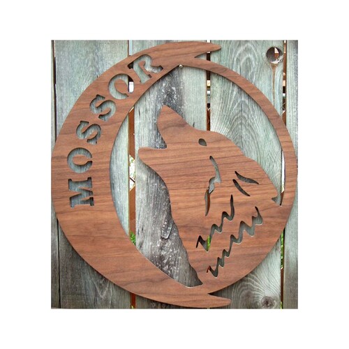 Personalized Wolf Sign Personalized Decor Wolf Lover Gift | Etsy