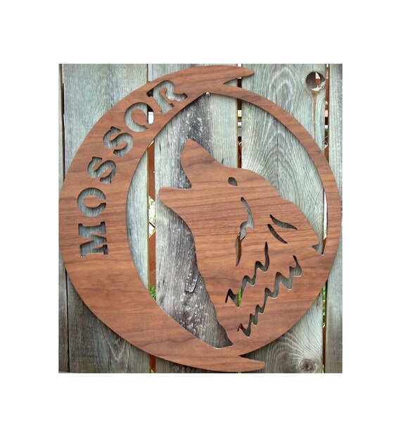 Personalized Wolf Sign Personalized Decor Wolf Lover Gift | Etsy