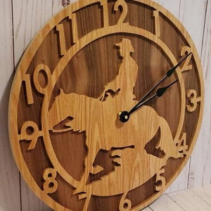 Cowboy Wall Clock, Cowboy Decor, Western Decor, Western Gifts, Cowboy ...