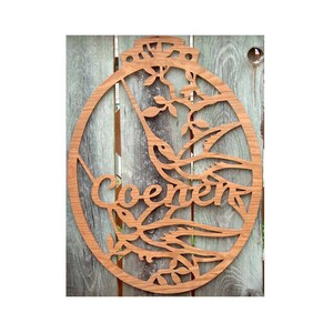 Personalized Hummingbird Wood Sign, Summer Decor, Spring Door Hanger ...