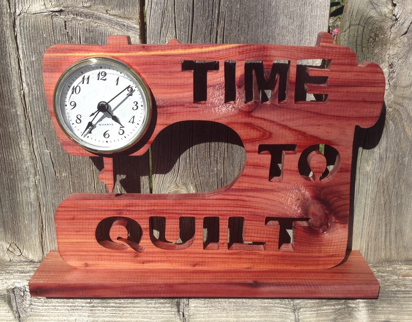 Quilting Wood Clock: Sewing Room Decor - Etsy