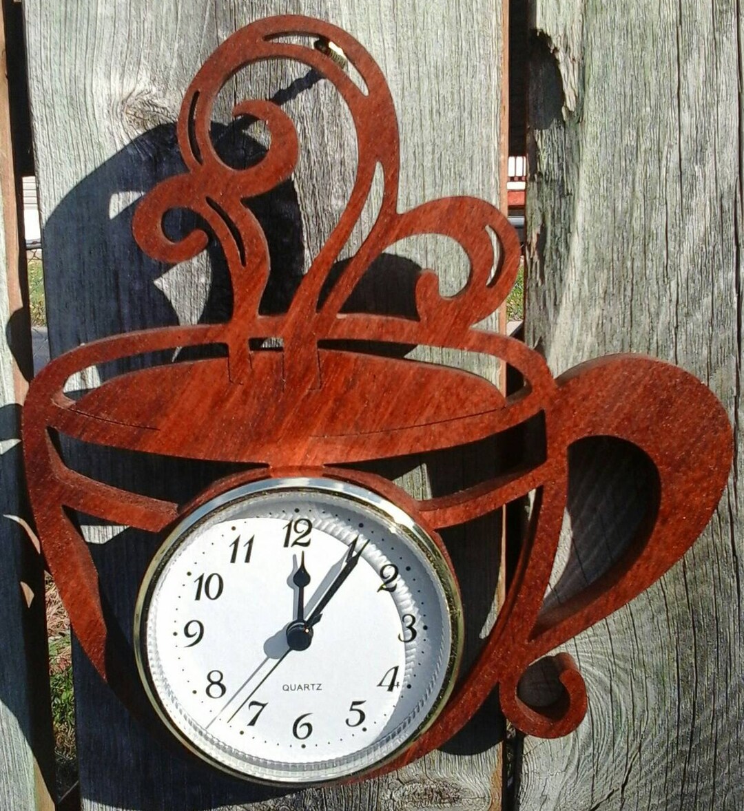 Coffee Decor, Kitchen Wall Clock, Modern Farmhouse Wall Decor, Tea Cup ...