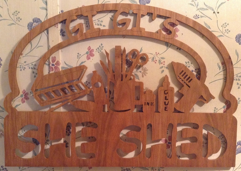 Personalized Craft Room Wood Sign Crafter She Shed Sign - Etsy