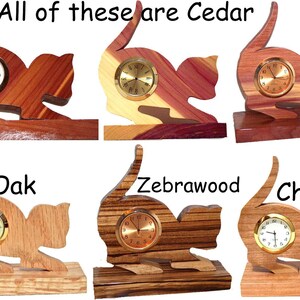 Cat Lover Gift Cat Desk Clock Playful Kitty Wood Cat Clock - Etsy