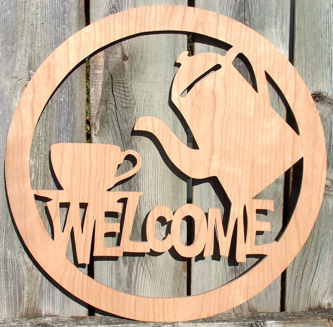 Coffee or Tea Welcome Wood Sign Coffee or Tea Decor Coffee - Etsy