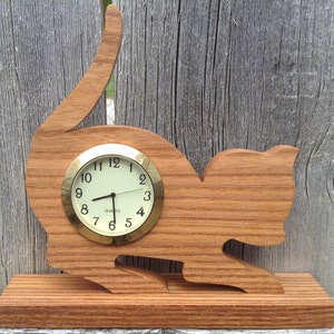 Cat Desk Clock, Pet Parent Gift, Cat Lover Gift, Anniversary Gift Idea ...