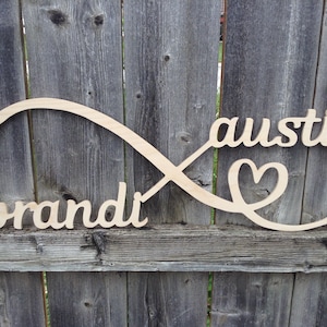 Infinity Sign With Name, Personalized Infinity Sign, Newlywed Gift ...