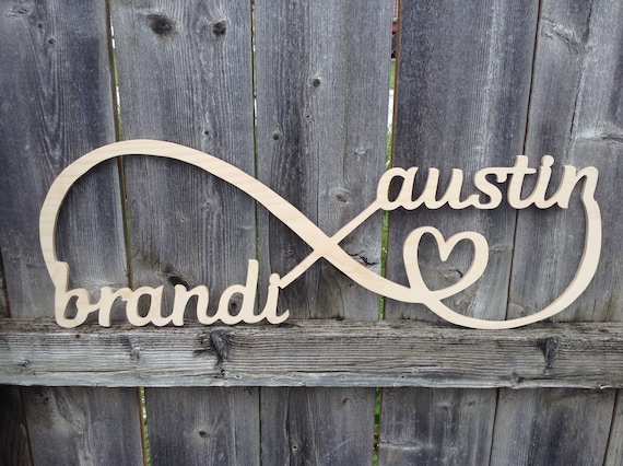 Infinity Sign With Name Personalized Infinity Sign Newlywed | Etsy