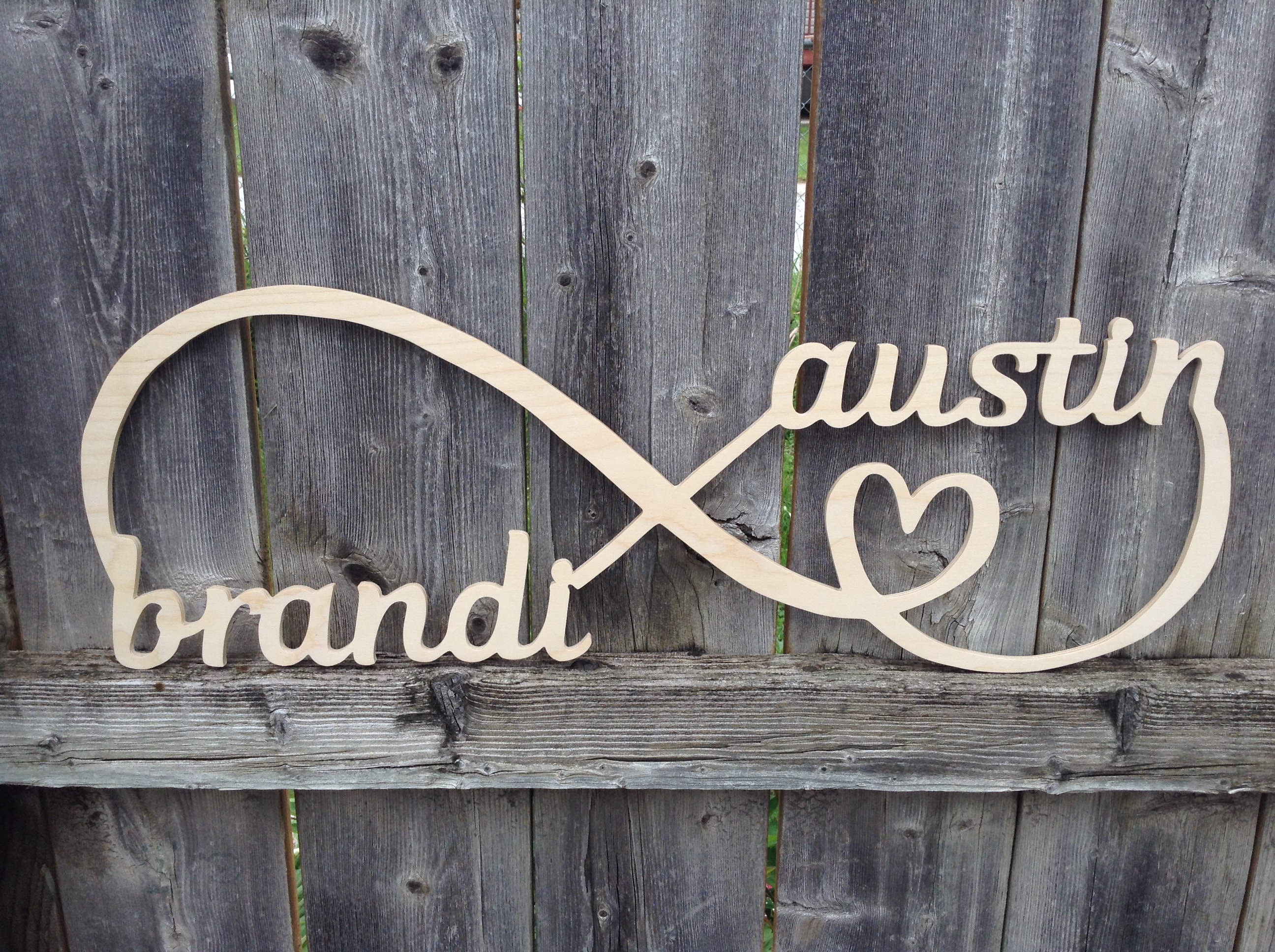 Infinity Sign With Name Personalized Infinity Sign Newlywed | Etsy