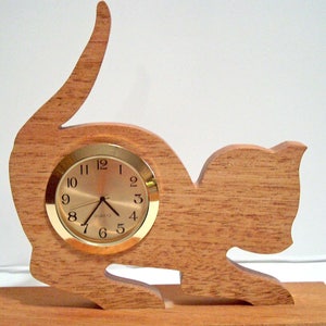 Cat Desk Clock, Pet Parent Gift, Cat Lover Gift, Anniversary Gift Idea ...