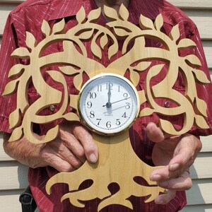 Tree of Life Clock, Wooden Wall Clock, Tree of Life Wall Art, Zen Clock ...