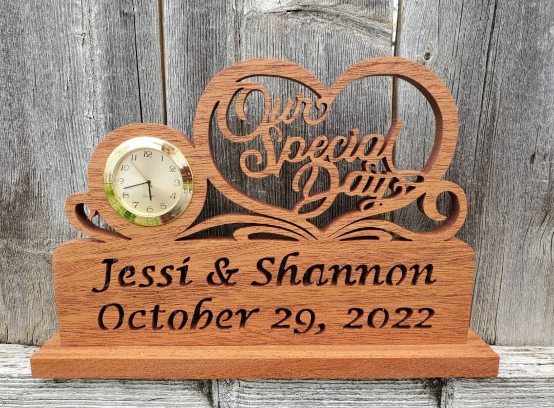 Wedding Day Personalized Clock, Wedding Gift, Anniversary Gift - Etsy