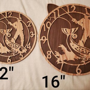 Fisherman Gift, Fishing Wall Clock, Fishing Decor, Retirement Gift Idea ...