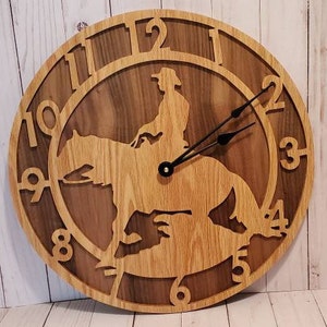 Cowboy Wall Clock, Cowboy Decor, Western Decor, Western Gifts, Cowboy ...