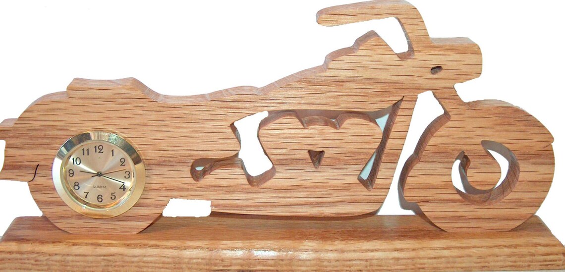 Motorcycle Desk Clock Motorcycle Gifts Anniversary Gift | Etsy