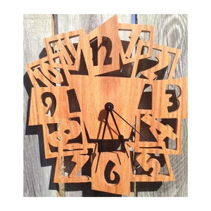 Geometric Design Clock, Wacky Wall Clock, Unique Wall Clock ...