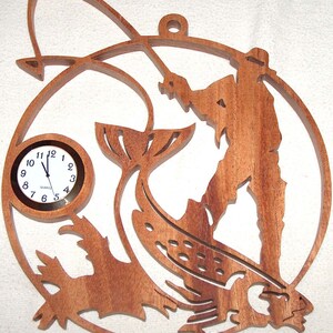 Fisherman Gift, Fishing Wall Clock, Fishing Decor, Retirement Gift Idea ...