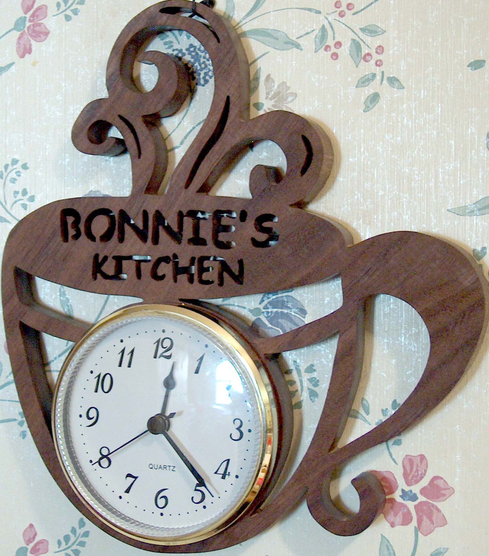 Personalized Coffee or Tea Cup Clock Coffee or Tea Decor - Etsy