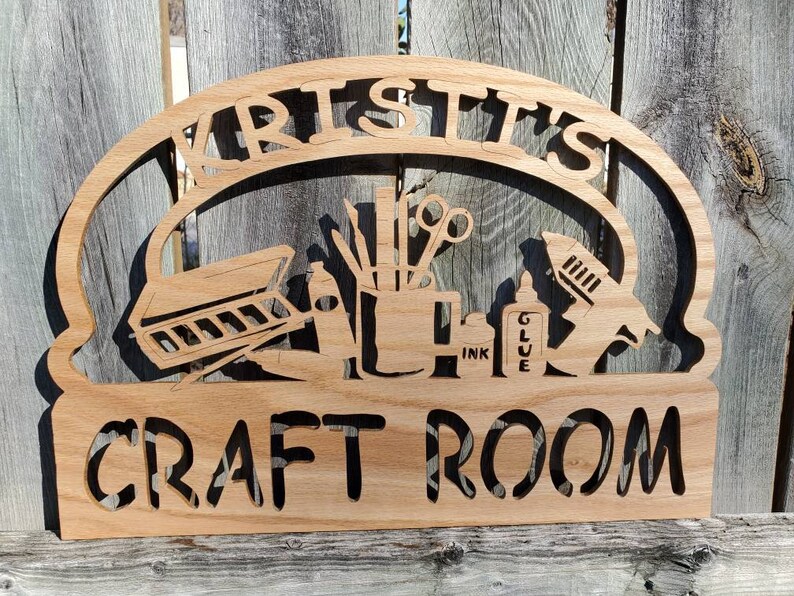 Personalized Craft Room Wood Sign Crafter She Shed Sign - Etsy