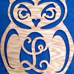 Owl Monogram Wood Sign Personalized Decor Owl Decor Owl - Etsy