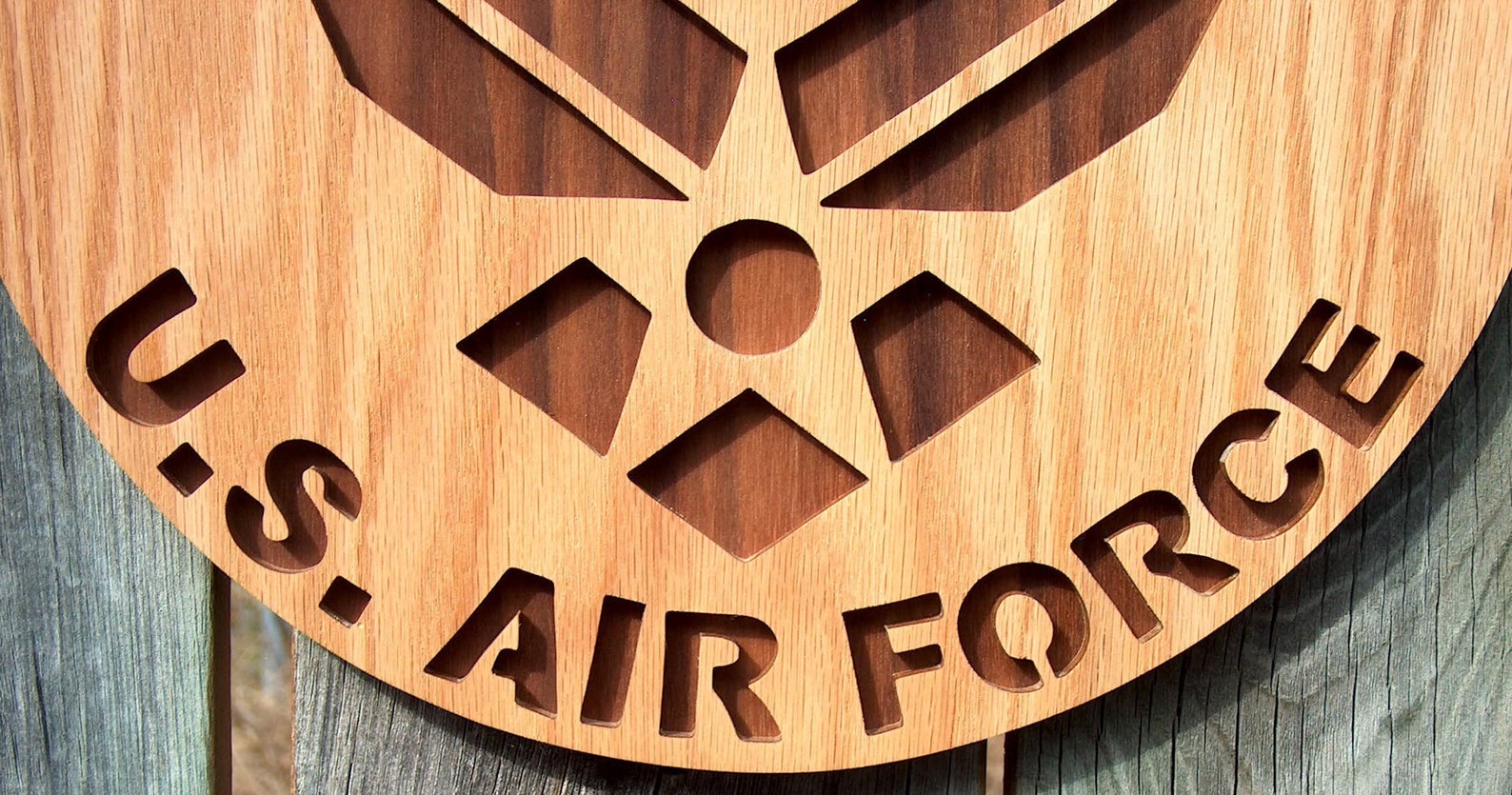 Air Force Wood Sign: Scroll Saw Veteran Gift, Oak & Walnut - Etsy