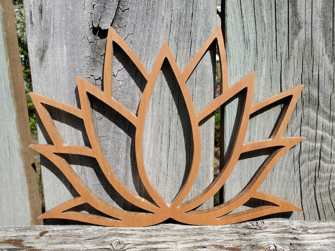 Lotus Flower Wood Sign: Yoga Meditation Decor - Etsy