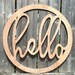 Modern Farmhouse Wall Decor Wood Script Hello Sign Hello | Etsy