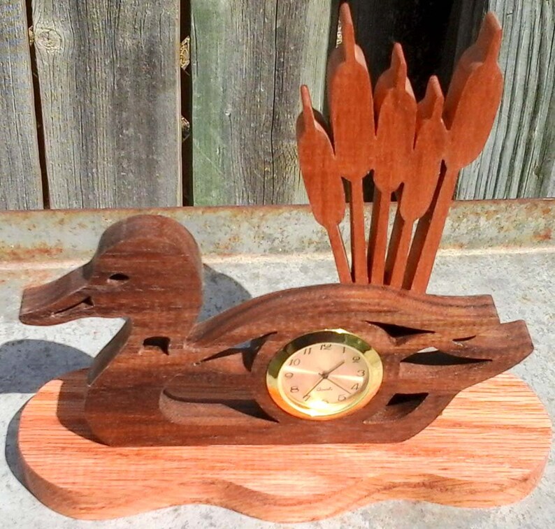 Wood Mallard Desk Clock Duck Decor Retirement Gift Idea - Etsy