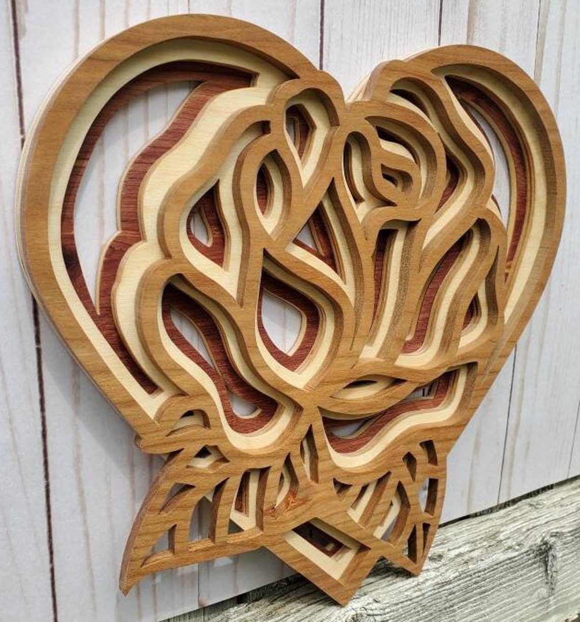 Rose Wall Decor Wood Wall Decor Wedding Gift Anniversary - Etsy