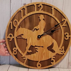 Cowboy Wall Clock, Cowboy Decor, Western Decor, Western Gifts, Cowboy ...