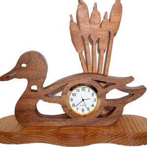 Wood Mallard Desk Clock, Duck Decor, Retirement Gift Idea, Duck Hunting ...