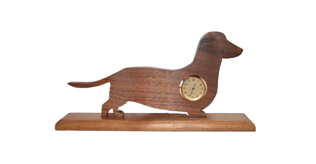 Dachshund Desk Clock, Dachshund Gift Idea, Wood Clock, Pets Gift ...