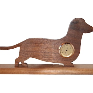 Dachshund Desk Clock, Dachshund Gift Idea, Wood Clock, Pets Gift ...