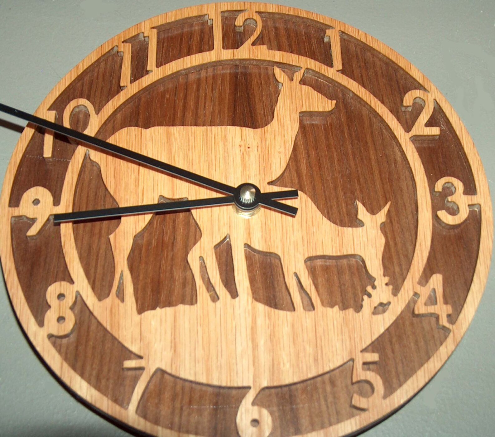 Deer Wall Clock, Deer Hunter Gift Idea, Rustic Cabin Decor, Deer Wall ...