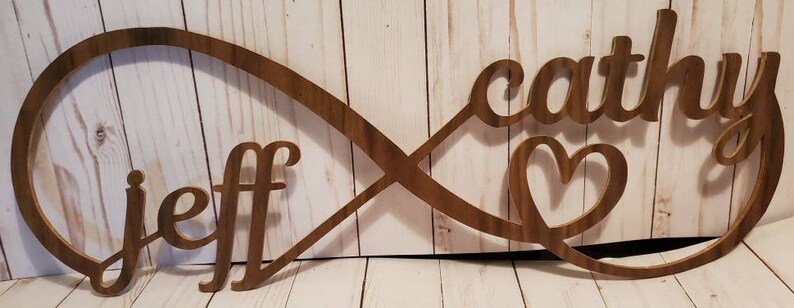 Infinity Sign With Name, Personalized Infinity Sign, Newlywed Gift ...